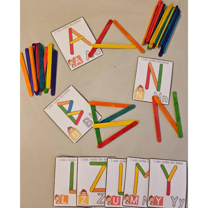 Montessori Popsicle Stick Games Activity Learning Alphabet and - TikTok ...