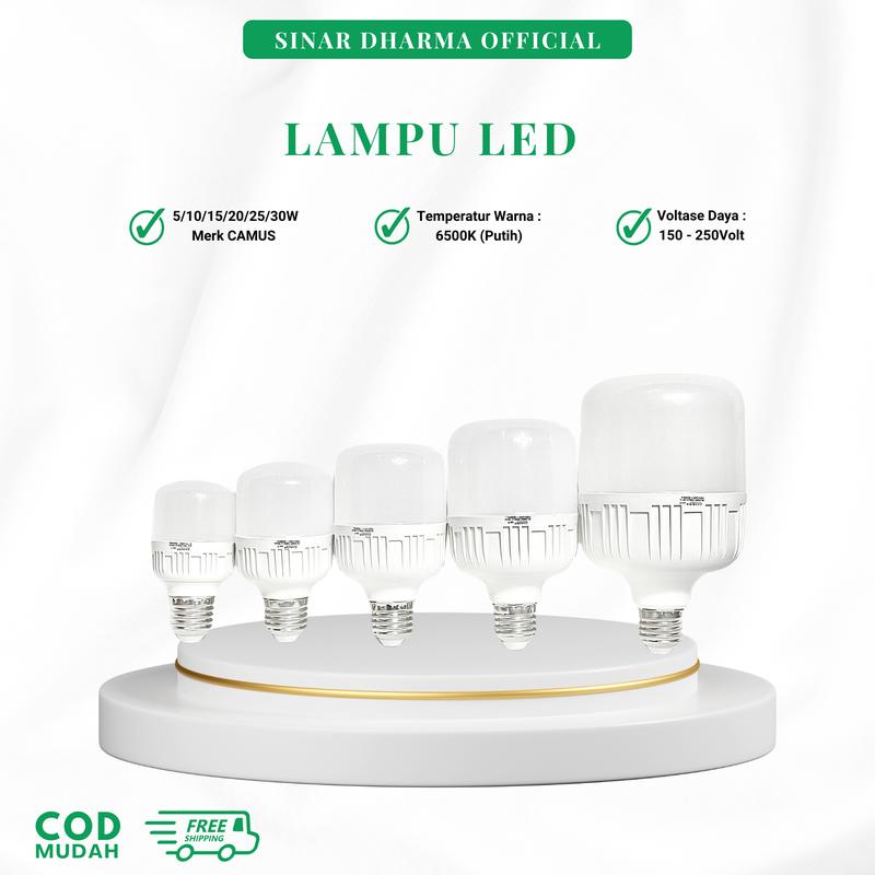 CAMUS Lampu Bulb LED / Lampu LED 5Watt Putih - Shop | Tokopedia