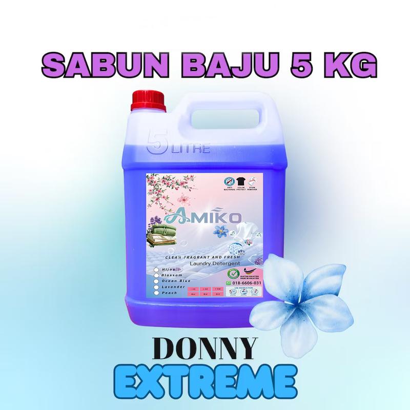 Amiko Sabun Pewangi Dobi Amiko Liquid Detergent 5L 5in1 Function ...