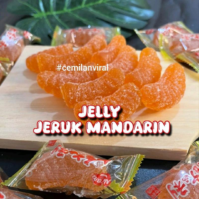 Cemilan Viral Jelly Jeruk Mandarin Kenyal Yupi Snack Manis Gula Asli ...