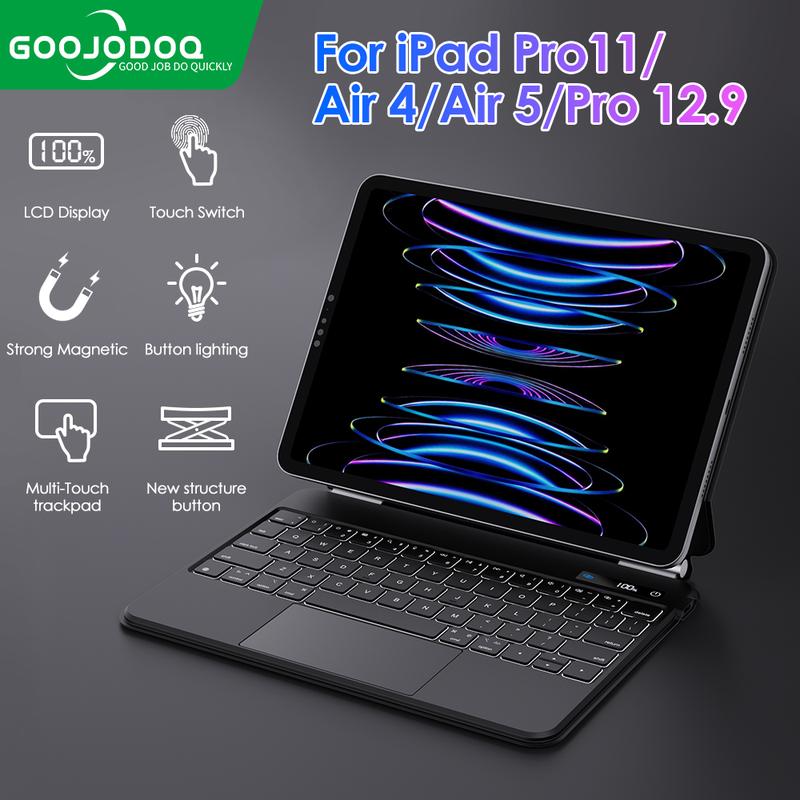 GOOJODOQ Sarung Papan Kekunci Berlampu | Wireless Magic Keyboard for ...