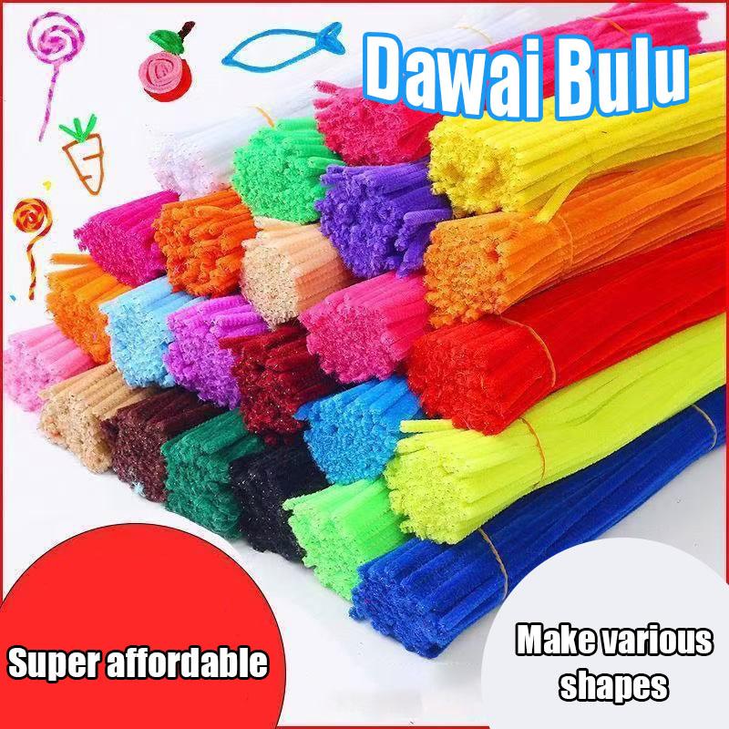 Fuzzy Wire 100Pcs New DIY Fuzzy wire Flower sets Chenille Stems ...
