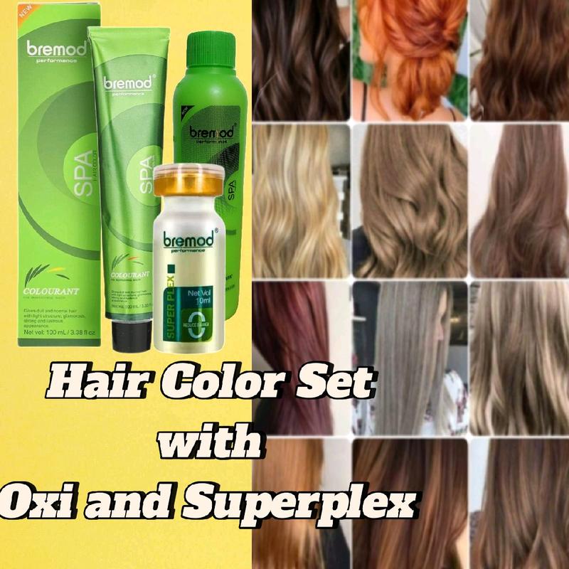 3in1 Bremod Permanent Hair Color Set with Oxidizer and Superplex ...