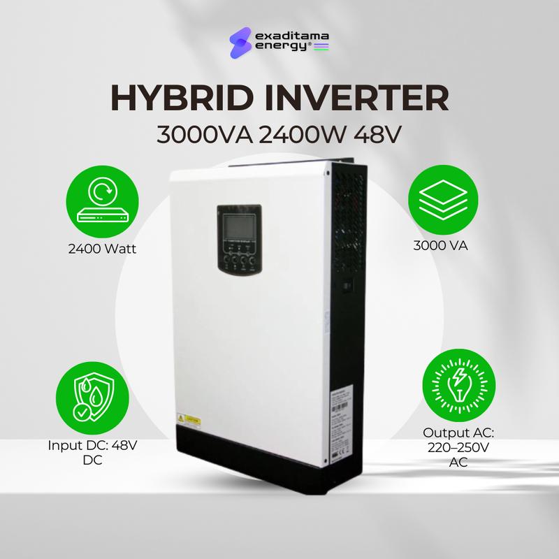 Hybrid Inverter 3000VA 2400W 48V Grade A Exaditama Energy Inverter ...