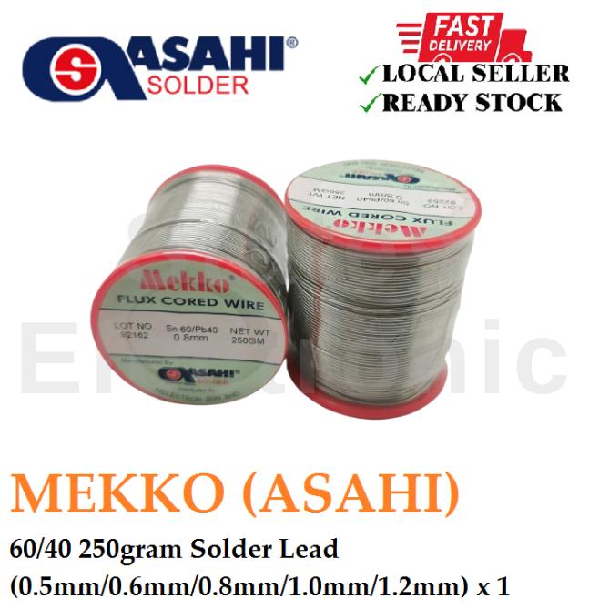 MEKKO (ASAHI) 60/40 250gram Solder Lead - 0.5mm 0.6mm 0.8mm 1.0mm ...