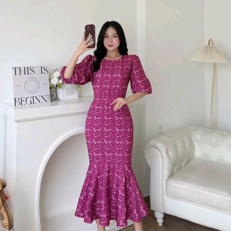 Women Fashion Dress Casual Bodycon Mermaid Maxi Dress Kain Mango ...