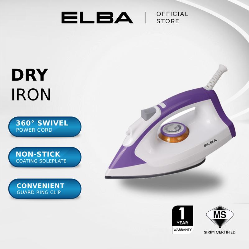 ELBA Dry Iron EDI-G1236(PP) - Dry & Spray Function, Purple (1100 ...