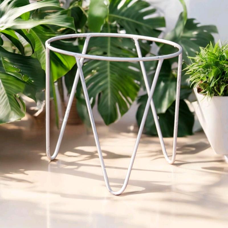 Standing Pot Bunga Minimalis / Tempat Tanaman Bahan Besi Bulat Diameter ...