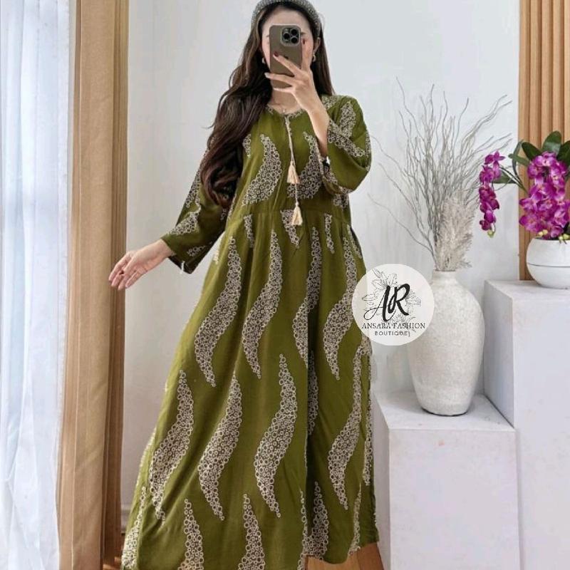 Homedress Batik Daster Lisa Rayon Busui LD 120 Lengan Panjan - Shop ...