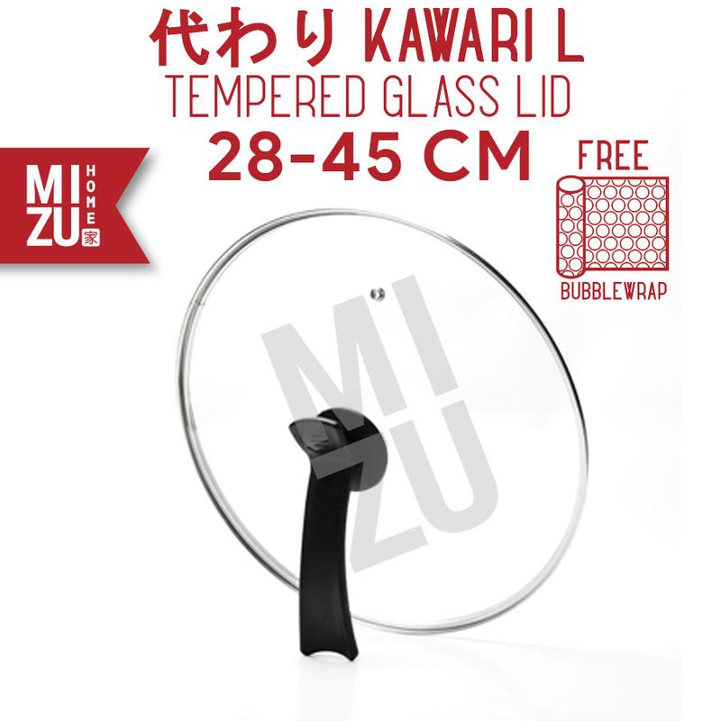 MIZU KAWARI L 28-45CM Pan Tempered Glass Lid Tutup Panci Kaca - Shop ...