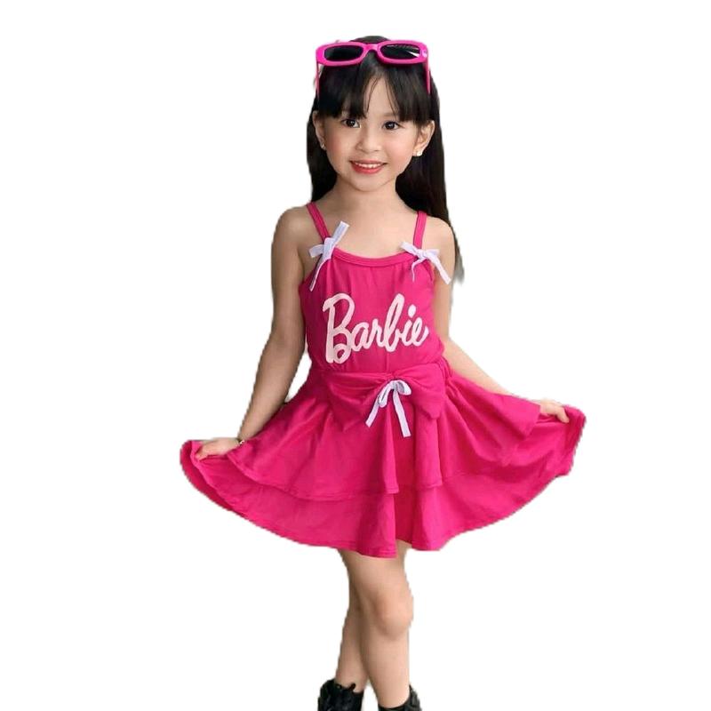Barbie Cotton Spandex Terno Skirt with Big Bow for Baby Girl - TikTok ...