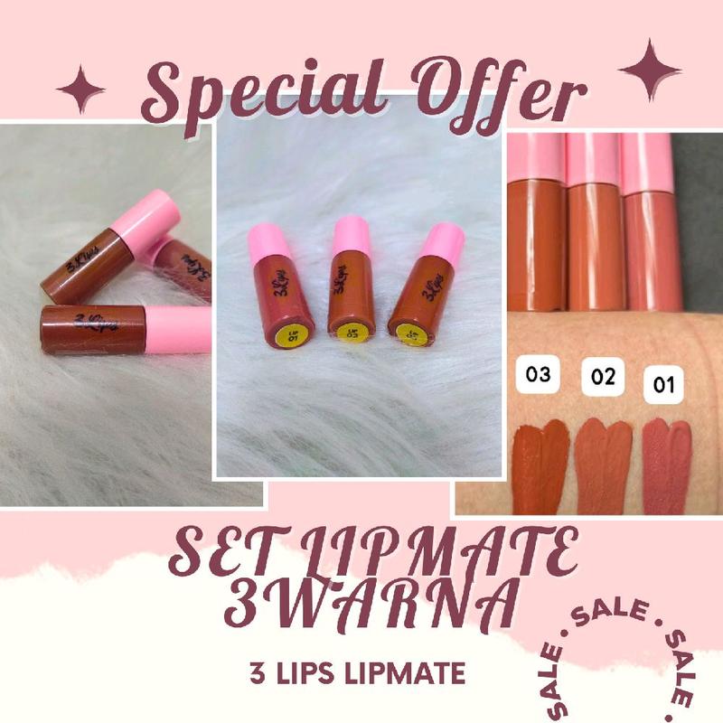SET LIPMATE 3 WARNA@3LIPS - TikTok Shop Malaysia