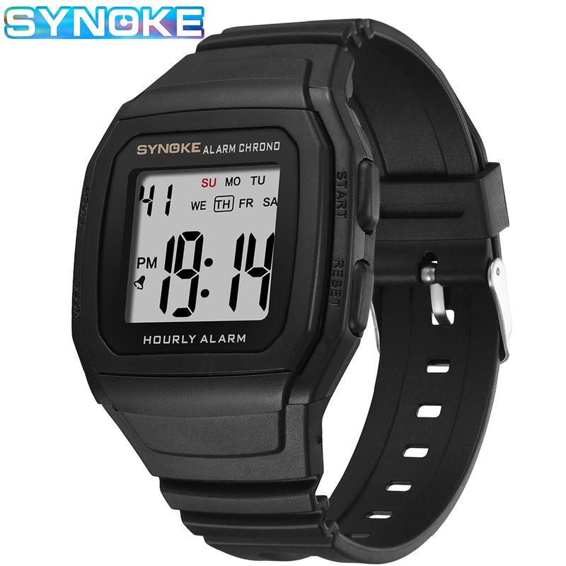 SYNOKE Men Wrist Watch 12/24 Hour Multifunction Electronic Digital - TikTok Shop Singapore