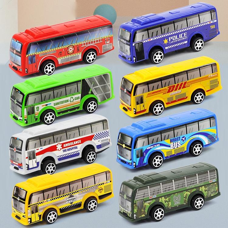 Model Kereta Mainan Simulasi Tinggi, Diecast Plastik, Bas Bandar ...