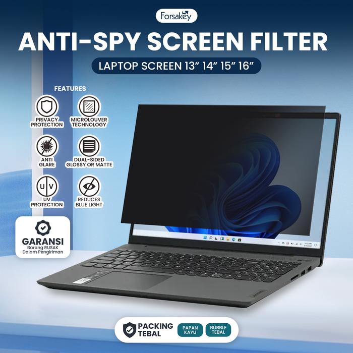 Jual FILTER ANTI SPY for All Laptop 13 14 15.6 16 inch Screen Guard ...