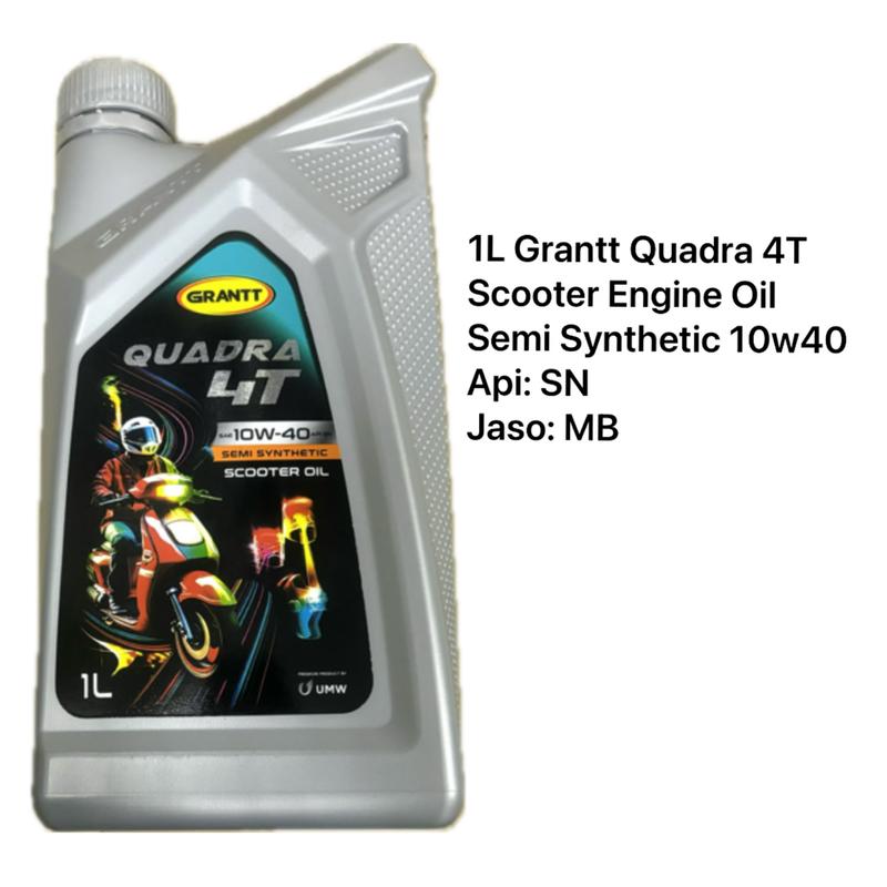 1L GRANTT QUADRA SCOOTER 4T SAE 10W40 SEMI SYNTHTIC BLEND MOTORCYCLE ...