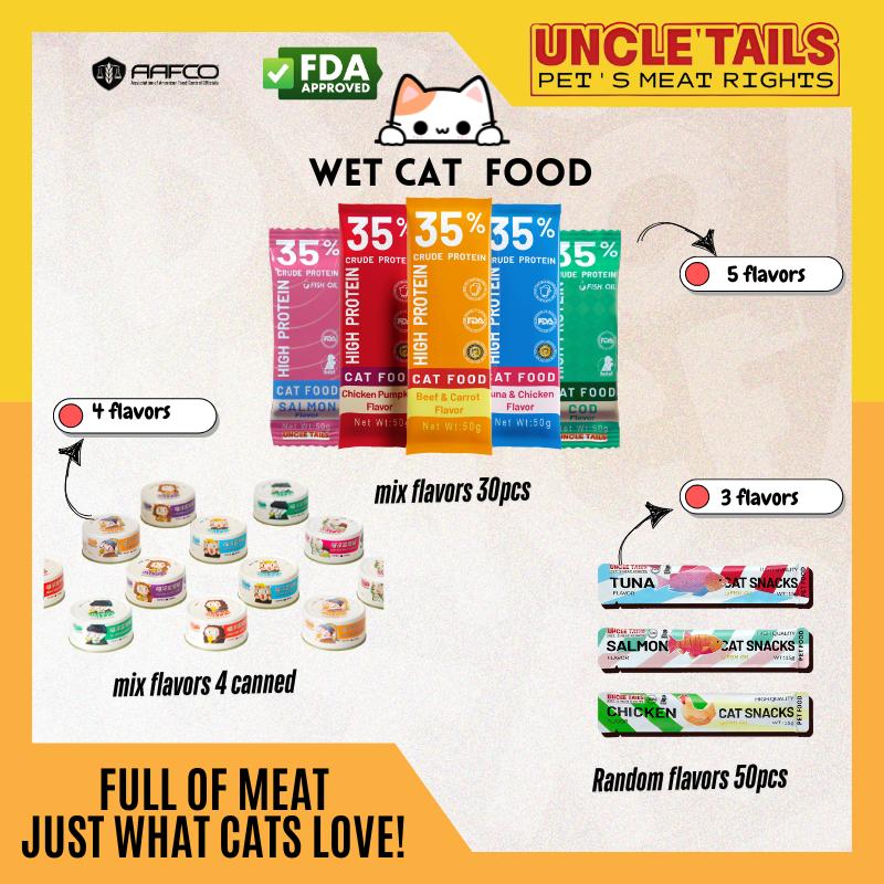 Uncle Tail Makanan kucing makanan basah 50g makanan - TikTok Shop Malaysia