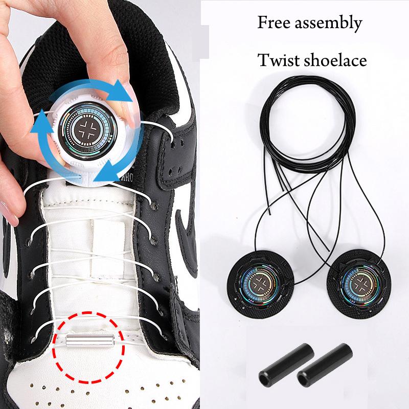 New easy to wear rotary shoe buckle sports lazy shoelace fre - TikTok ...