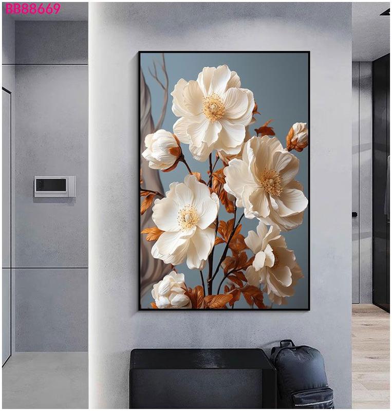 Light luxury entrance foyer decoration painting modern flowe - TikTok ...