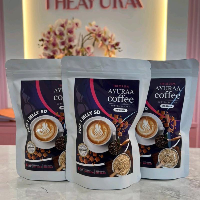 AYURAA COFFEE BUTTERSCOTCH MINI PACK ( 4 SACHET COFFEE + 1 SACHET ...
