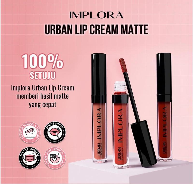 Implora lipcream Urban Matte LIP CREAM Lipstick Lip Tint kri - TikTok ...
