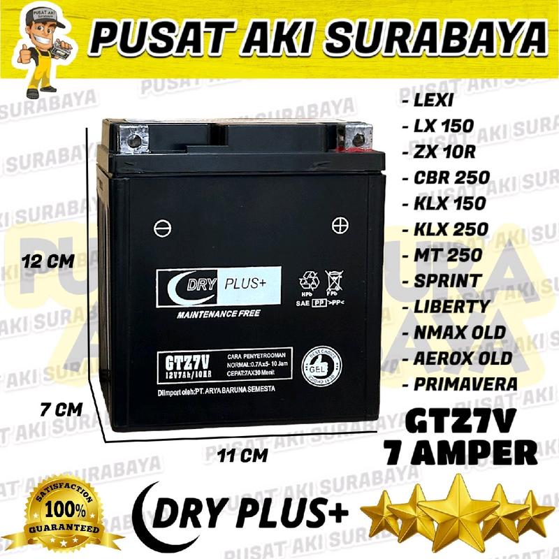 DRYPLUS GTZ7V 12 VOLT 7 AMPER AKI GEL MOTOR LEVI LEXI LX 150 - Shop ...
