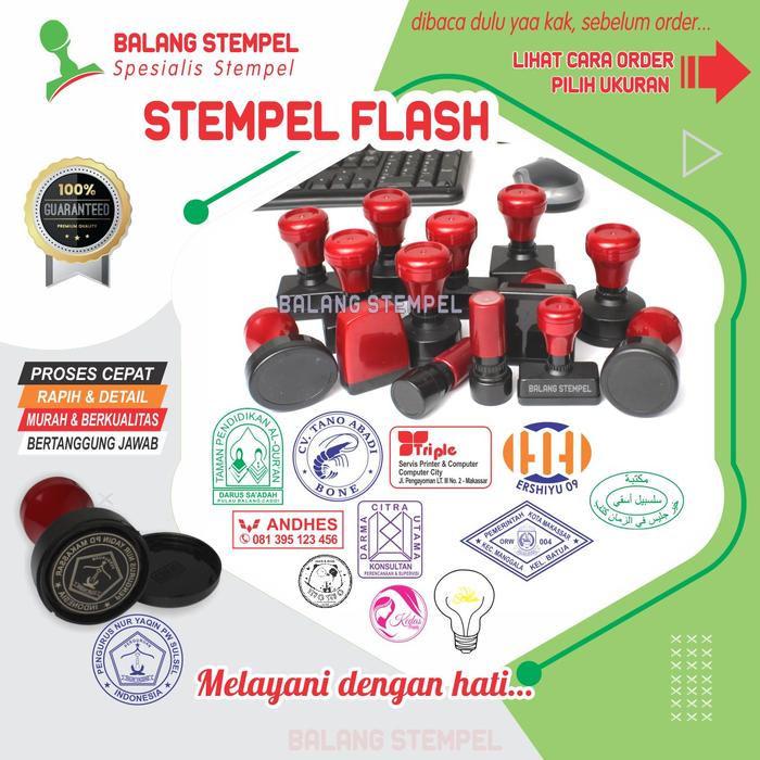 Jual Stempel Flash Warna Otomatis Custom Stampel Cap Toko Perusahaan ...