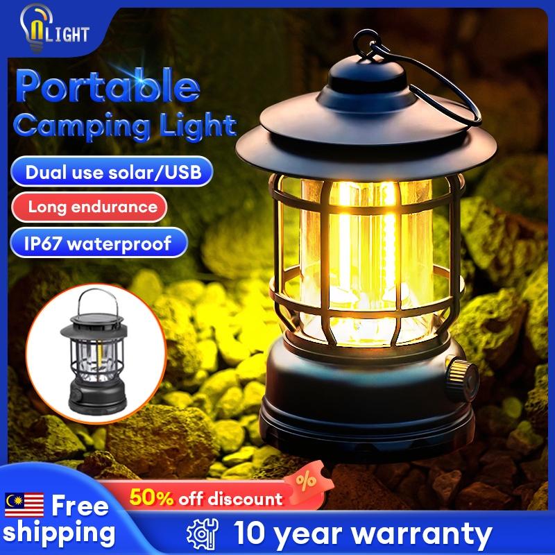 【Portable Camping Light】Solar Light LED Camping Lamp Waterproof ...