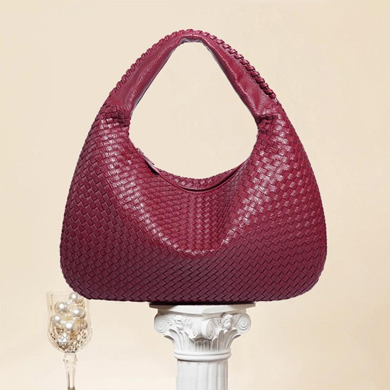 【Manila Delivery】Handwove Women's Handbags Retro Leather Shoulder ...