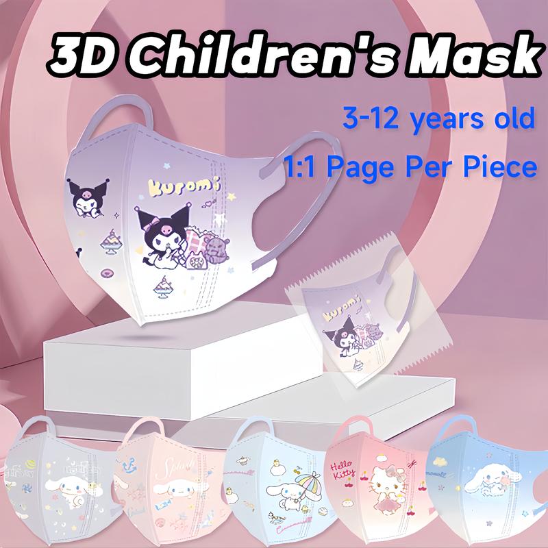 Fashionable Cartoon Kids 3D Mask (3-12 Years), Colorful and Disposable ...