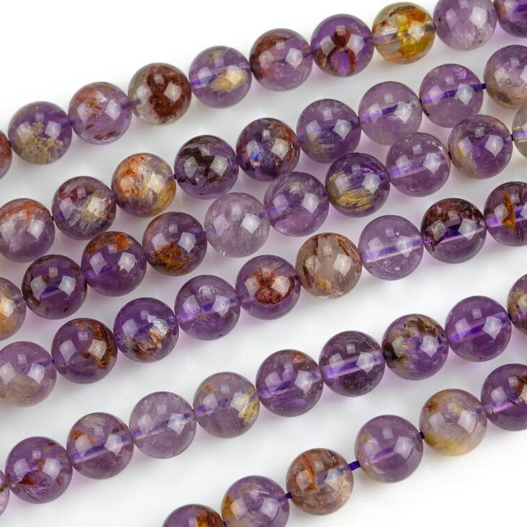 Helai Manik Kristal Alamiah Amethyst Super Tujuh, 1 Helai, Sesuai ...