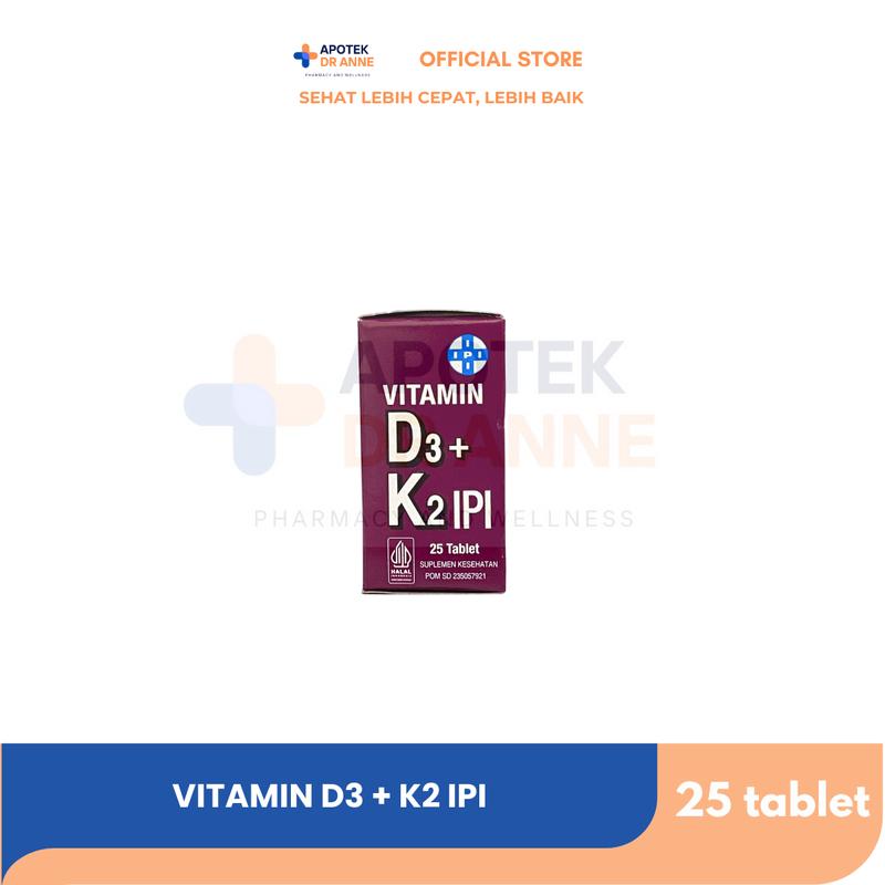 Vitamin D3 + K2 IPI Suplemen Vitamin D3 dan K2 25 Tablet - Shop | Tokopedia