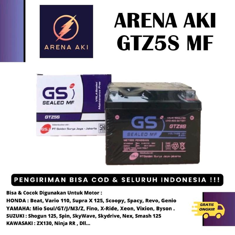 Aki Motor GTZ5S Honda Scoopy Accu Kering MF - Shop | Tokopedia