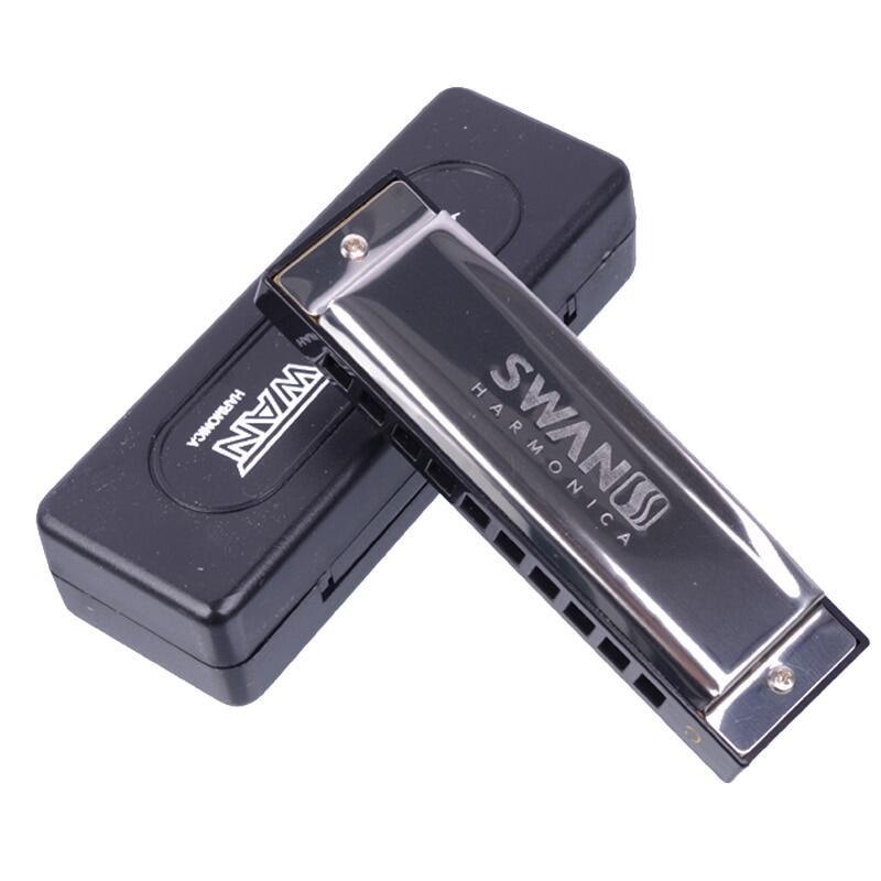 SWAN SW1020H-1 - Harmonika 10 lubang, 20 nada, kunci C, Biru senior ...