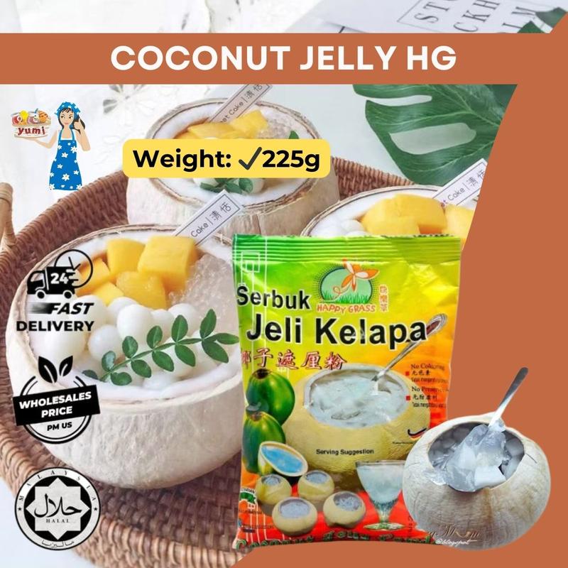 [READY STOCK] SERBUK JELI KELAPA HG (COCONUT JELLY) 225G - TikTok Shop ...