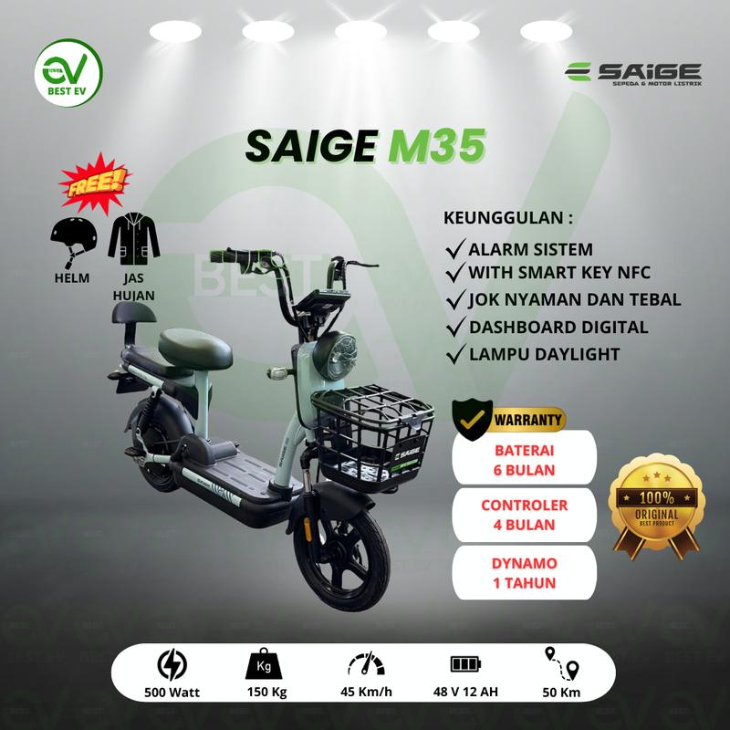 Sepeda Listrik SAIGE type M35 - Sepeda Lsitrik - Shop | Tokopedia