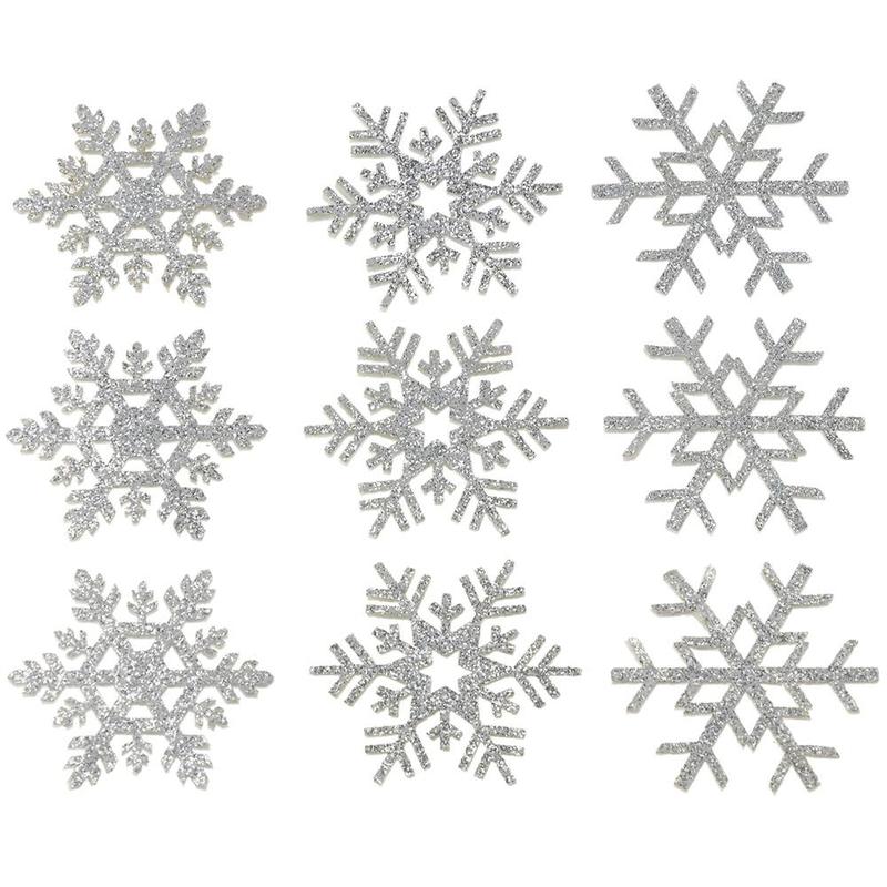 30PCS Craft Sliver Snowflake Cloth Patches 3 Style Cloth Christmas ...
