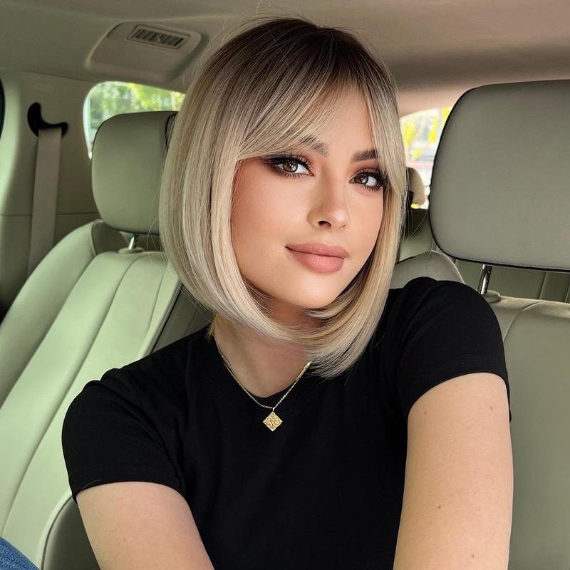 Haircube-Rambut Palsu Sintetik Berambut Perang Campuran, 10 inci ...