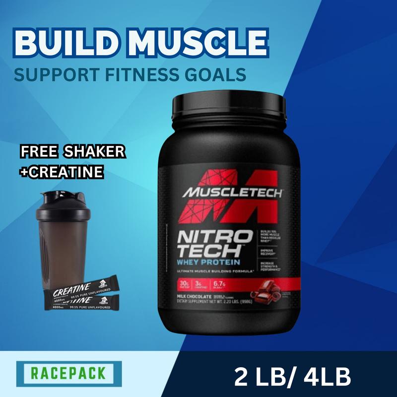 [FREE CREATINE+SHAKER] MuscleTech Nitrotech Whey Protein Size 2.2lb ...