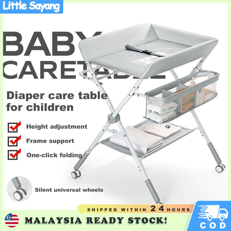 COD Newborn Foldable Diapers Table With Wheel Adjustable Bab - TikTok ...