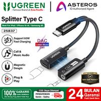 Jual UGREEN Magnetic Splitter Type C to Jack Audio Adapter 2-in-1 Hi ...