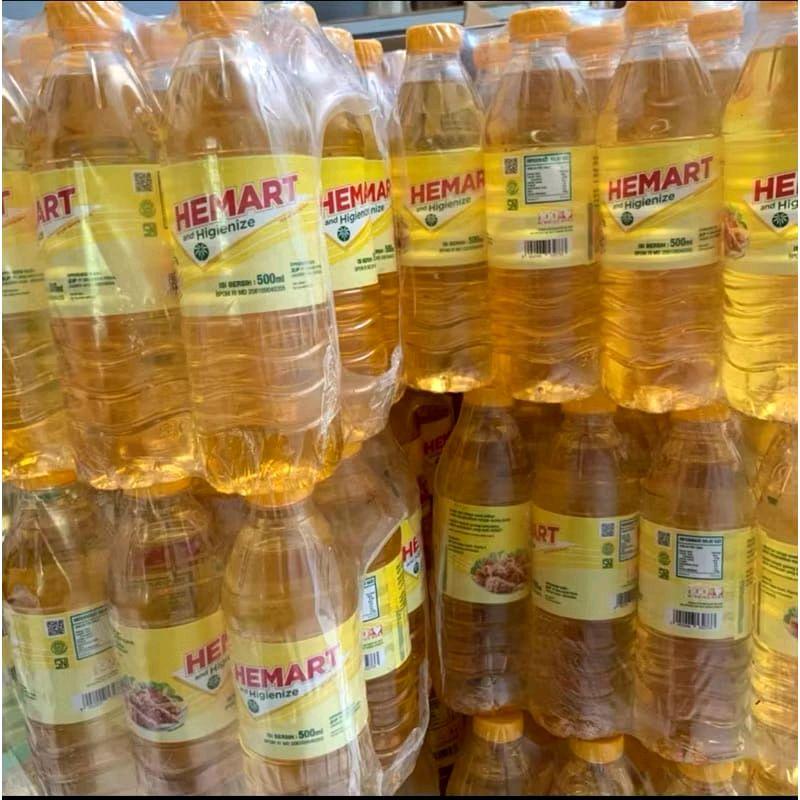 1 Krat/12pcs Minyak Goreng Hemart 500ml Jernih Berkualitas Grosir ...