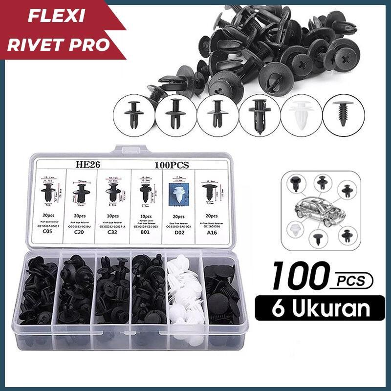 Flexi Rivet Pro - Klip bumper mobil atau baut universal (100pcs) - Shop ...