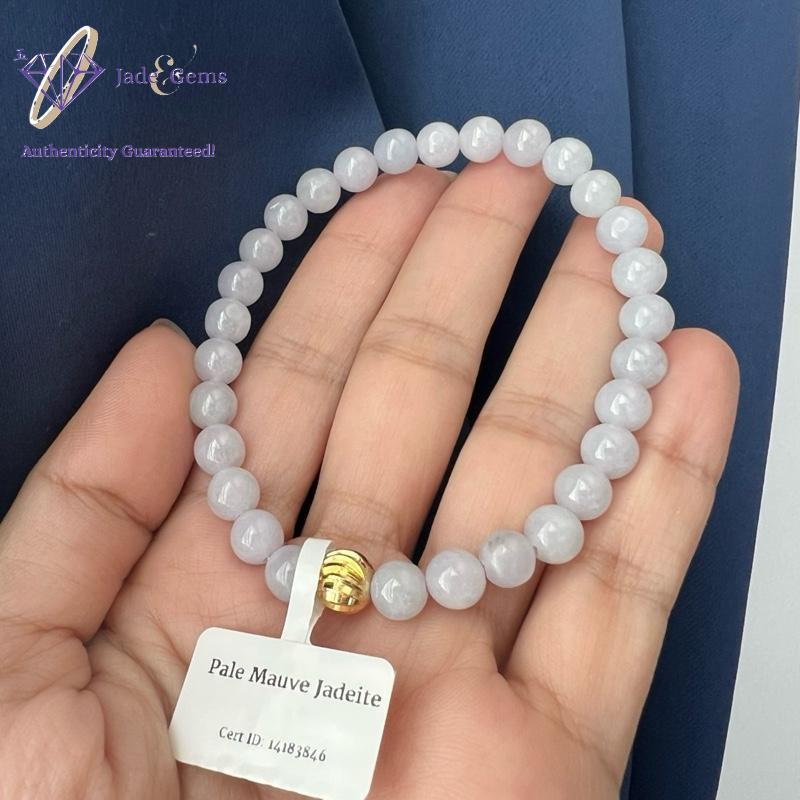 Gelang Jed Asli Natural Lavender Jadeite (Type A) lavender 7mm - TikTok ...