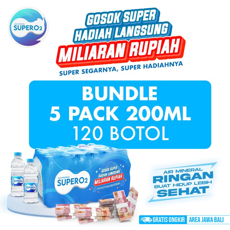 [HEMAT] SuperO2 Air Mineral 200ml - Gosok Super Miliaran [Bundle Hemat ...