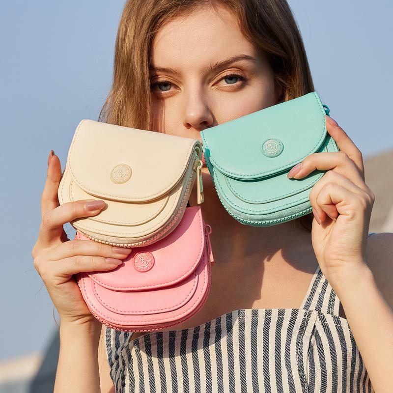 INS Candy Color Women's Short Wallet Large Capacity Tart Buckle ...