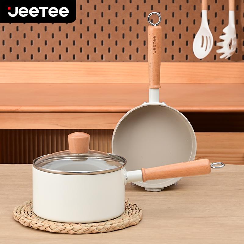 JEETEE 2PCS Nonstick Ceramic Cookware Set Baby Cooking Pots and ...