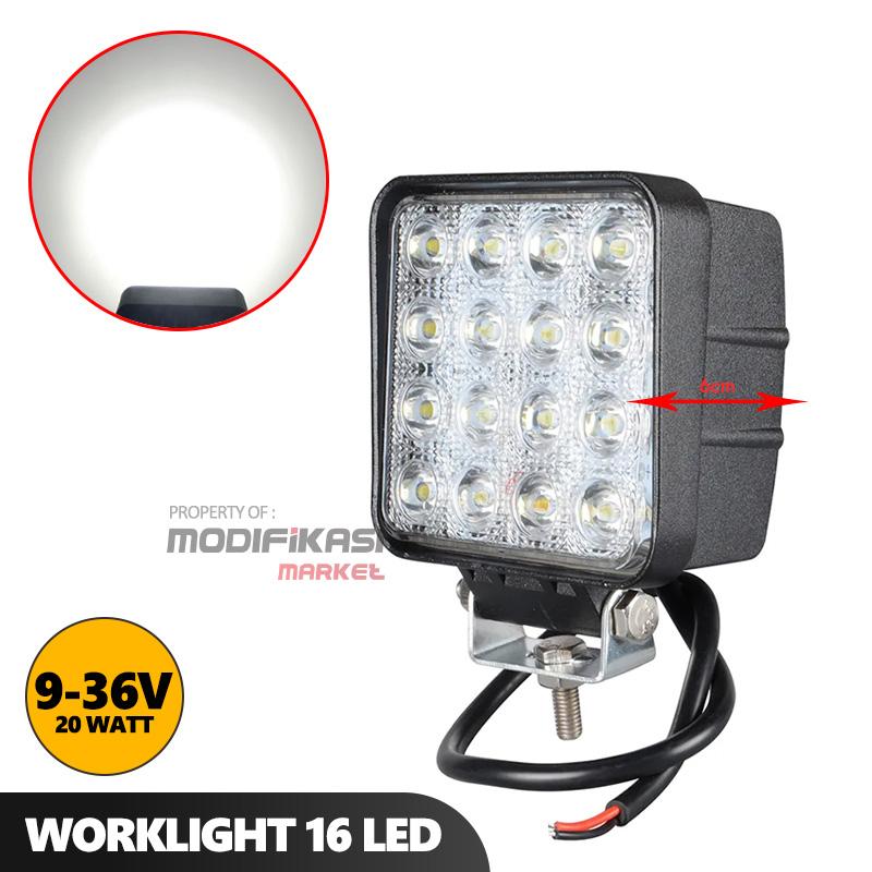 Worklight Lampu Tembak Sorot OFF-ROAD 48W 16 Titik LED 9-36V - Shop ...