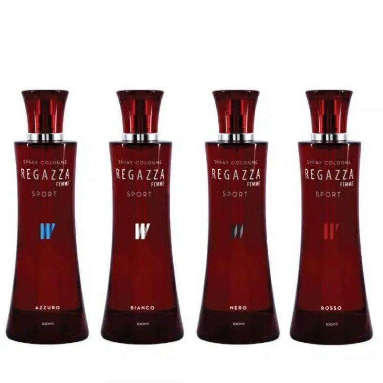 REGAZZA Femme Sport Spray Cologne 100 ml (Nero/Rosso/Bianco/Azzuro ...