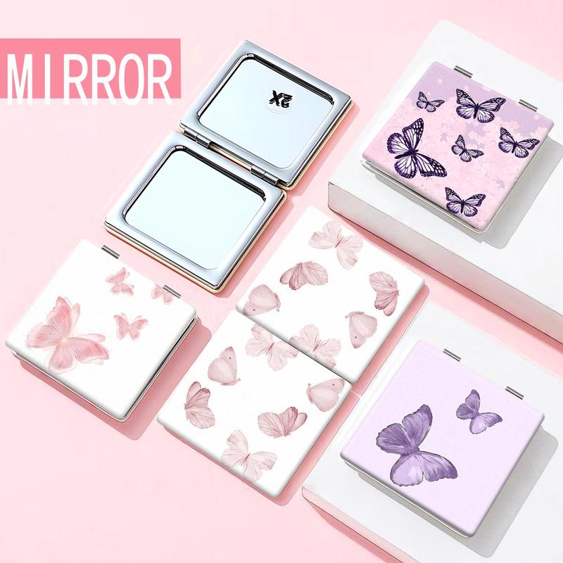 Portable vanity mirror, cute cartoon pattern, pocket small mirror ...